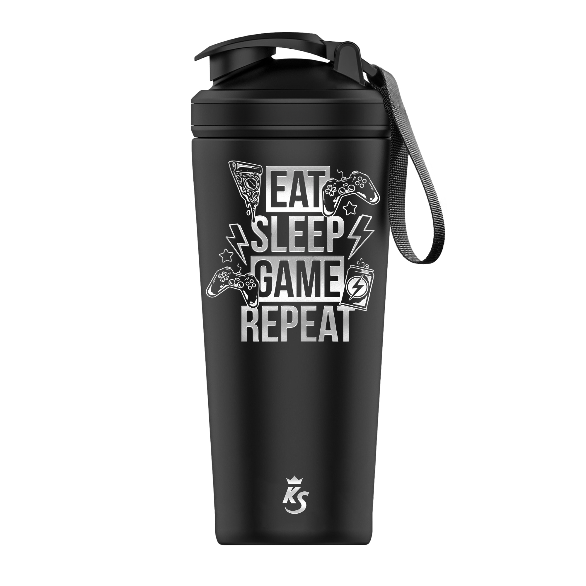 EDELSTAHL SHAKER | GAMING | EAT SLEEP GAME REPEAT – KING SHAKERZ®